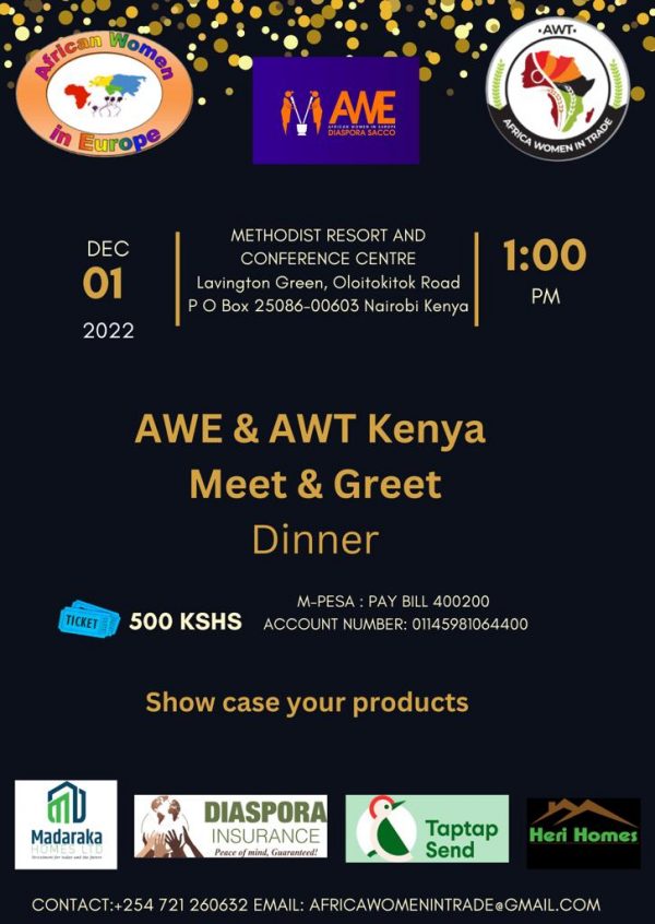 AWT & AWE MEET & GREET DINNER - African Women In Europe